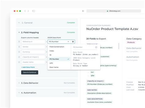 Spreadsheet Field Mapping B2b Retail App By Alex Gilev On Dribbble