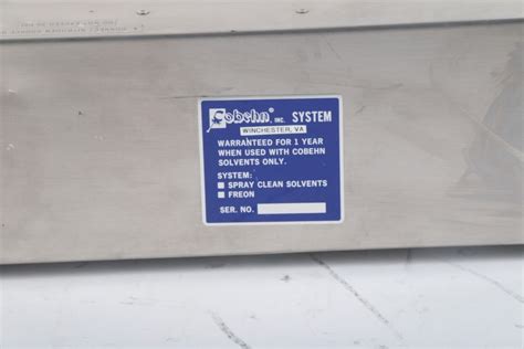 Cobehn System 2000 Solvent Precision Cleaning System EBay