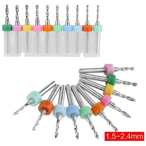 1 5mm 2 4mm PCB CNC Circuit imprimé carte de micro forets en carbure Set d outils 10pcs PIECE