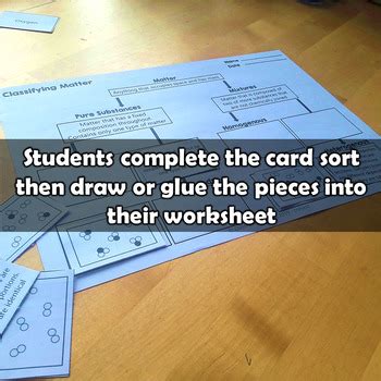 Classifying Matter Activity Card Sort By Classroom Chemist TPT