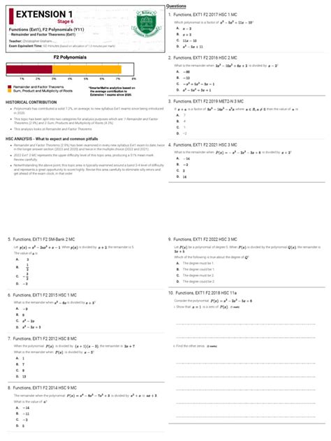 Factor Remainder Theorem Pdf