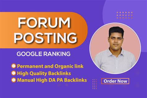 Provide 50 Forum Posts Do Follow High DA Backlinks For Google Ranking