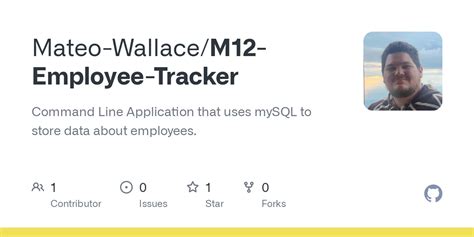 Github Mateo Wallace M Employee Tracker Command Line Application