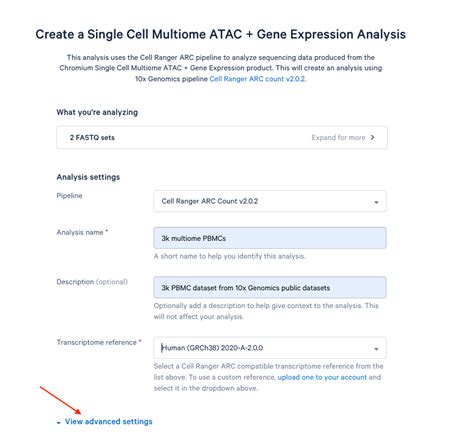 what parameters can a user specify for multiome atac and gex samples in