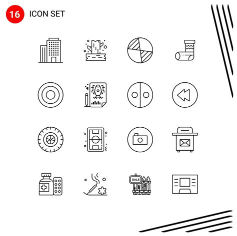 Pictogram Set Of Simple Outlines Of User Interface Cg Basic Festivity Editable Vector Design