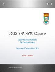 Probability In Discrete Mathematics Understanding Abstract Course Hero