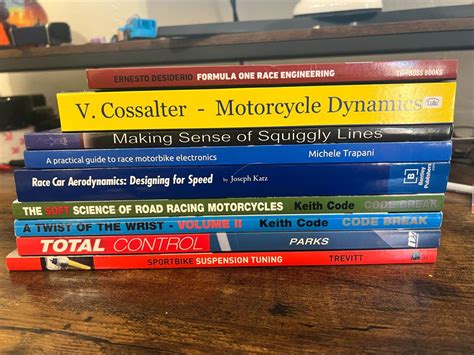 I Just Got A Load Of Books About Motorsports Engineering Both For Motorcycles And Cars Im