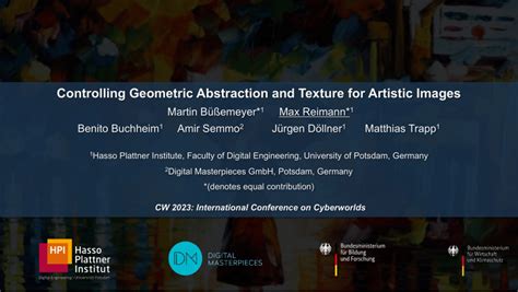 Pdf Controlling Geometric Abstraction And Texture For Artistic Images