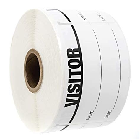 Black On White Visitor Pass 500 Classic Id Labels