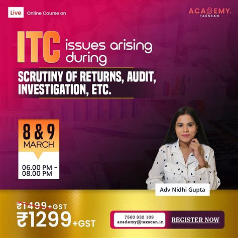 Taxscan On Linkedin Itc Scrutinyofreturns Audit Investigation