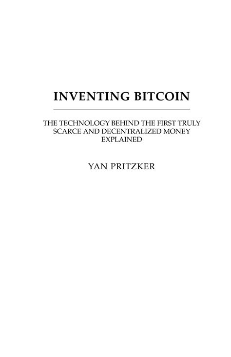 Inventing Bitcoin Pdf Inventing Bitcoin The Technology Behind The