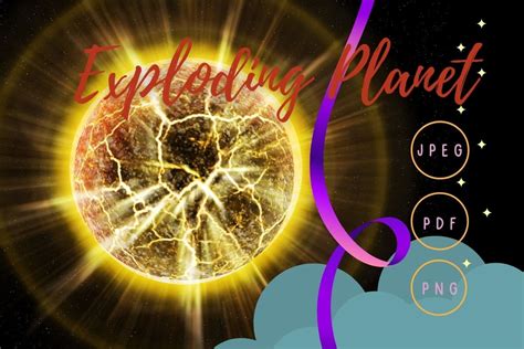 Exploding Planet Graphic By Affluent Designs Creative Fabrica