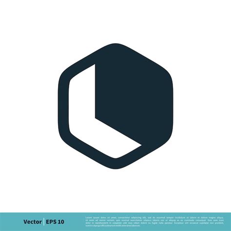 Letra l hexágono forma ícone vetor modelo de logotipo ilustração design
