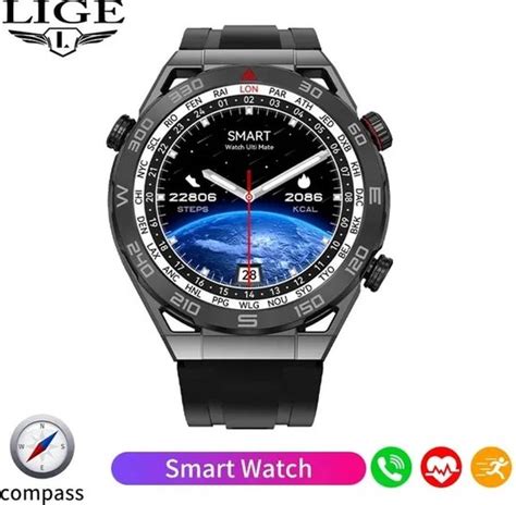 2024 Lige Nfc Ecg Ppg Bluetooth Call Smartwatch Gps Tracker Motion