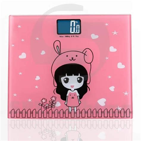 เครื่องชั่งน้ำหนักดิจิตอล ลายการ์ตูน รองรับน้ำได้สูงสุด 0 1 180 Kg หน้าจอ Lcd ขนาด 25x20 Cm