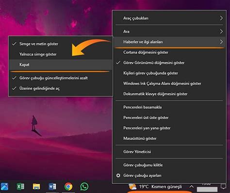 Windows 10 Görev Çubuğunda Haberler Alanını Gizleme Nasıl Yapılır