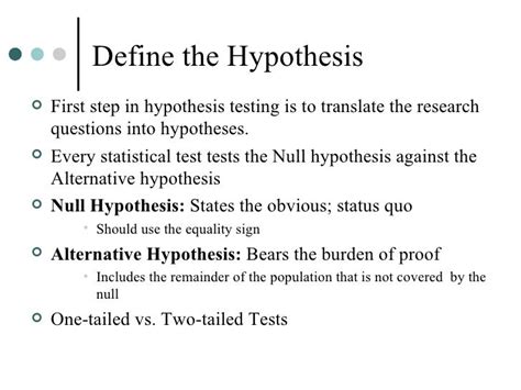 one sample hypothesis tips