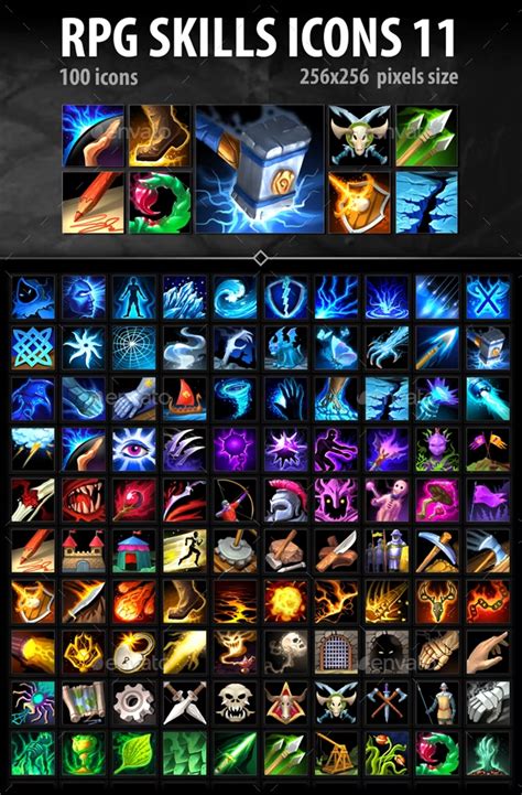 RPG Skills Icons Game Icon Design Rpg Skills