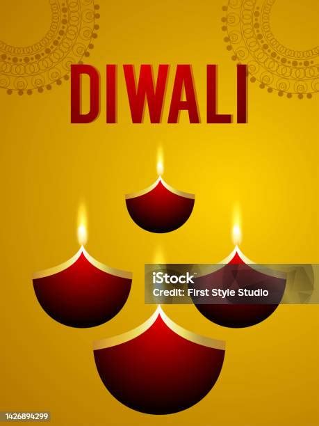 종이 Diya와 함께 행복한 Diwali 축하 전단지 Dhanteras에 대한 스톡 벡터 아트 및 기타 이미지