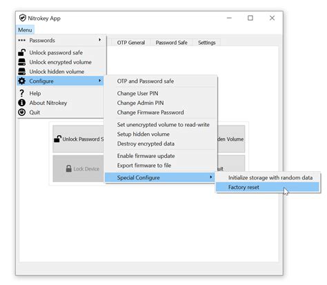 Nitrokey Storage Factory Reset Nitrokeys Nitrokey Support