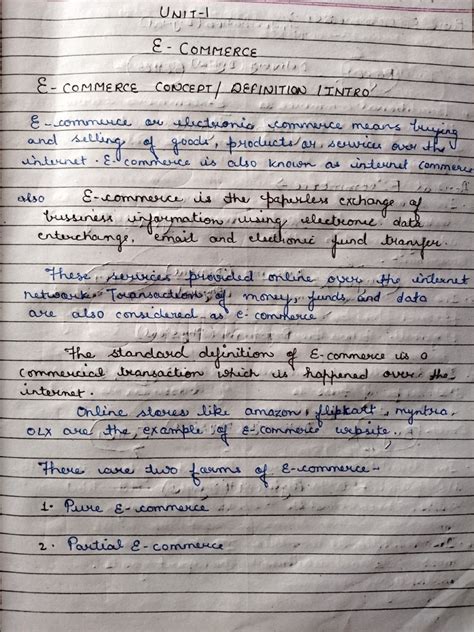 E Commerce Unit 1 Pdf
