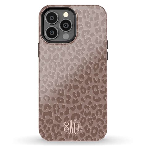 Nude Leopard Custom Monogram Iphone Case Artisticases