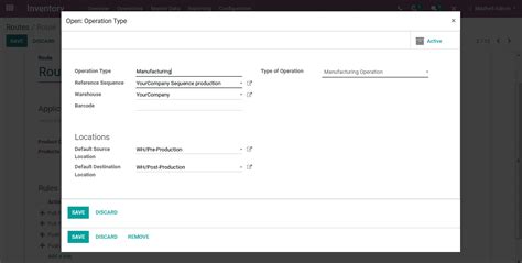 Manufacturing Rules In Odoo 12