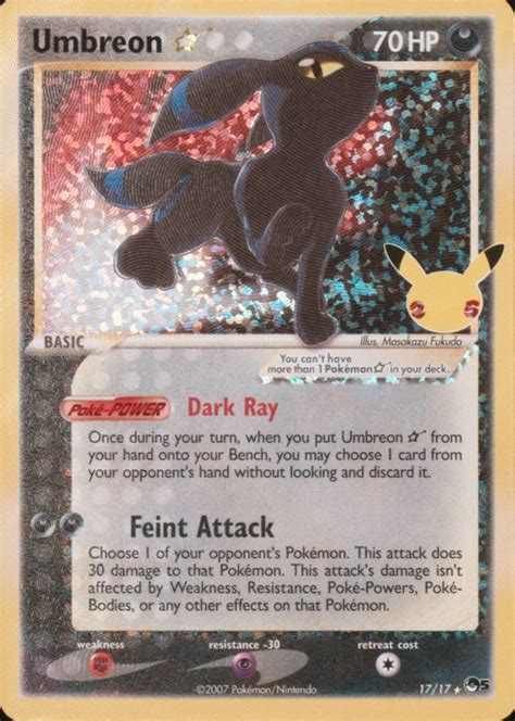 Umbreon Star 2021 Celebrations Classic Collection 17 Holo Price Guide