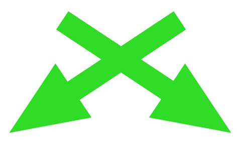 Free Vectors 2 Diagonal Arrows Cross