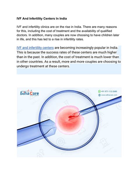 Ppt Ivf And Infertility Centers In India Powerpoint Presentation