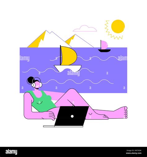Study Everywhere Isolated Cartoon Vector Illustrations Girl In Headphones And Laptop Studying