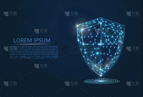 网络安全概念的抽象形象。以线条、形状、玻璃碎片的形式说明网络安全或信息隐私的概念。杀毒素材 花瓣网