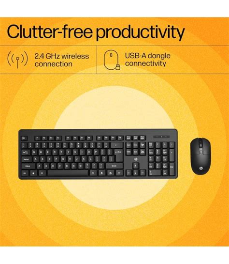 Hp Wireless Keyboard Mouse Combo Km200