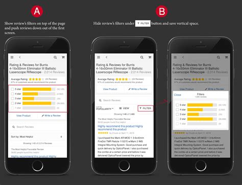 Ux Field Filter For Customer Reviews Show Or Hide For Default