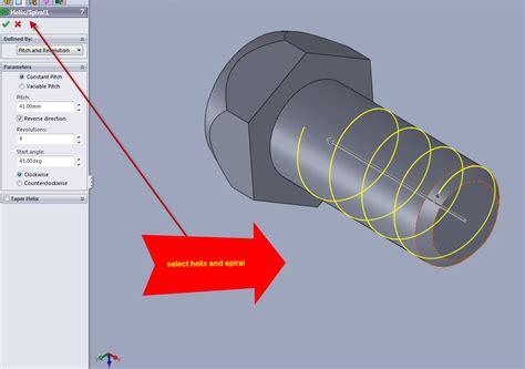 Tutorials1 How To Model Standard Screw In Soldworks Grabcad Tutorials