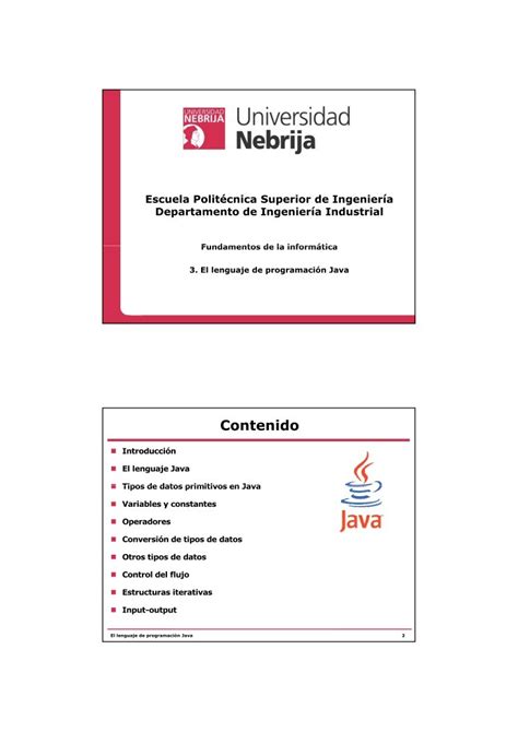 Pdf De Programación 3 El Lenguaje De Programación Java Fundamentos