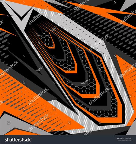 Abstract Geometric Racing Pattern For Vinyl Wrap And Decal