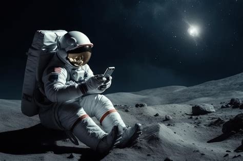 Premium Photo Astronauts Wear Extraterrestrial Spacesuits At The