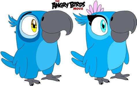 Blu And Jewel In The Angry Birds Movie Style By Leafyjolt On Deviantart