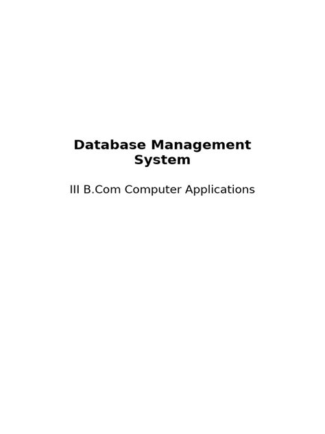 Dbmsbcomunit 1 Pdf Databases Relational Database