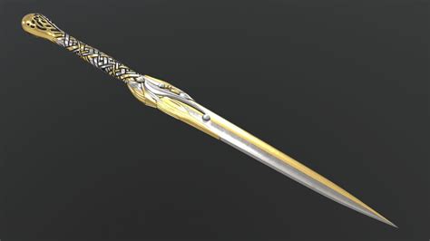 3D Printable Galadriel Dagger Rings Of Power 3D Model 3D Printable