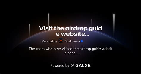 Visit The Airdrop Guide Website Credential Galxe