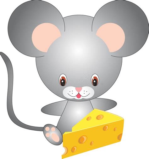 Cartoon Cute Mouse With Heart T Box And Flowers Stock Vector
