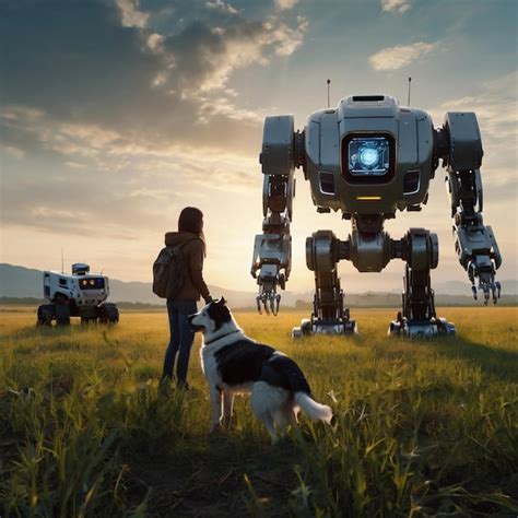 Robot Exploring The Outdoors Premium Ai Generated Image