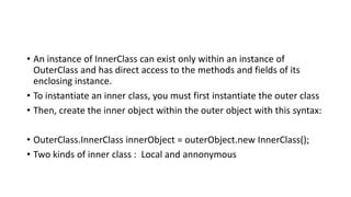 Java Nested Class Concept PPT