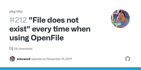 File Does Not Exist Every Time When Using Openfile · Issue 212 · Pkg