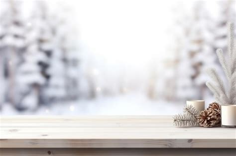 Premium Ai Image Minimalist Elegance Empty White Wooden Tabletop In A