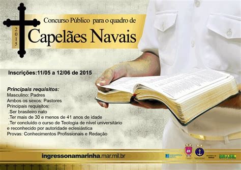 Observatório do Ensino Superior MARINHA ABRE CONCURSO PÚBLICO PARA CAPELÃO NAVAL