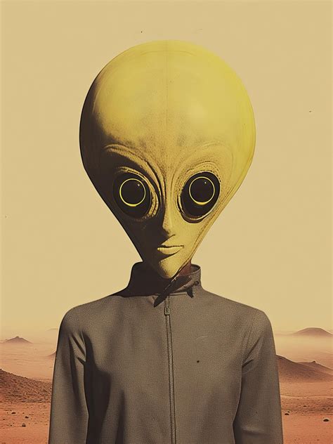 Retro Alien Poster Außerirdische Retro