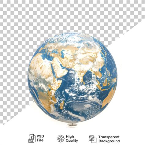 透明な背景に隔離された 3d 地球の Png 画像 Premium Ai生成psd